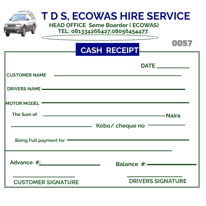 Receipt Template | PosterMyWall