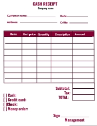 Receipt Template | PosterMyWall