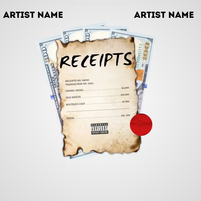 Copy of Receipts and money Album template | PosterMyWall