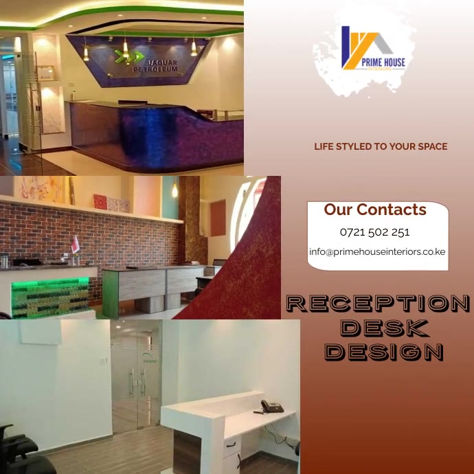 Reception Desk Design Template | PosterMyWall