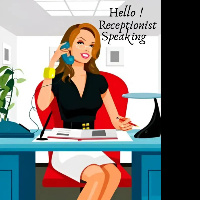 Plantilla de Receptionist Day | PosterMyWall