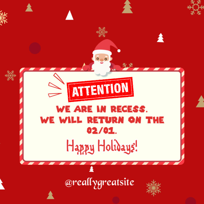 Recess Announcement Template | PosterMyWall