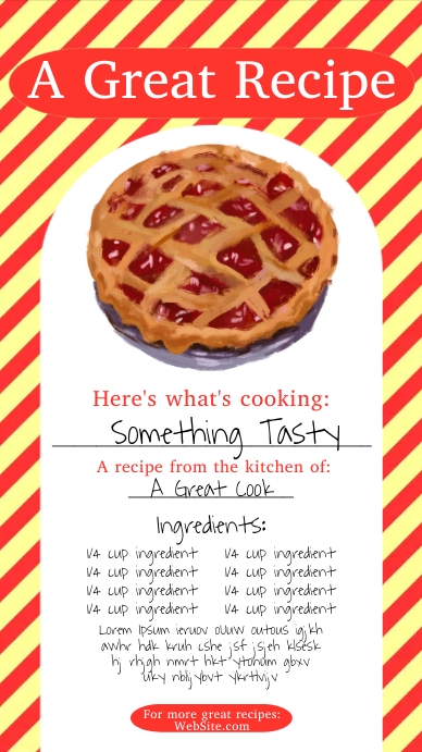 Recipe Card Template | PosterMyWall