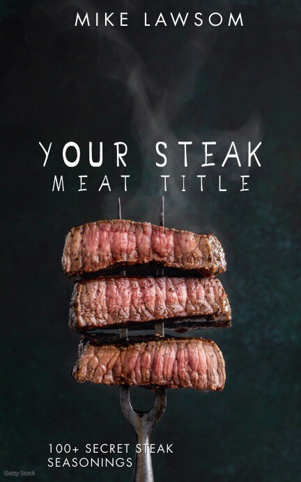 Recipe Steak Food BBQ Digital Book Cover Template | PosterMyWall
