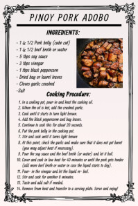 Recipe template | PosterMyWall