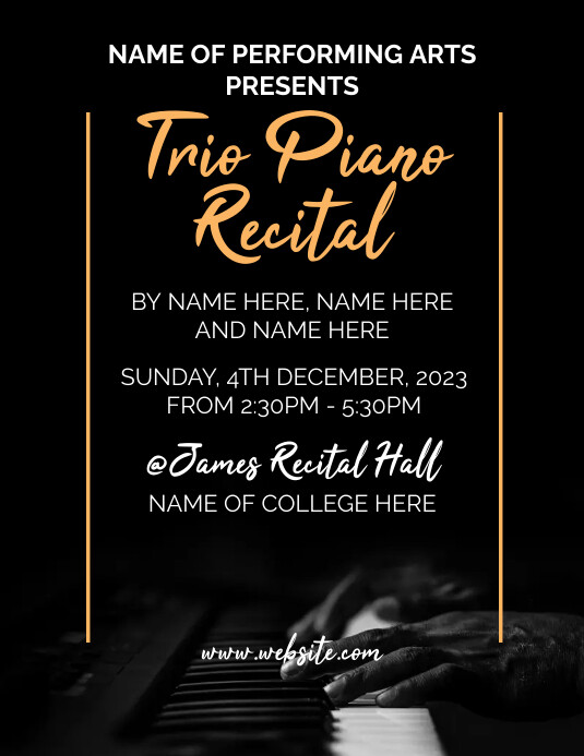 Plantilla de Recital Flyer | PosterMyWall