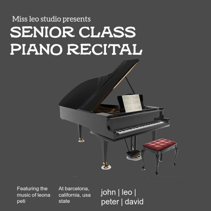 Copy of Recital Poster, Recital Flyer, Recital Invitations, Recital ...