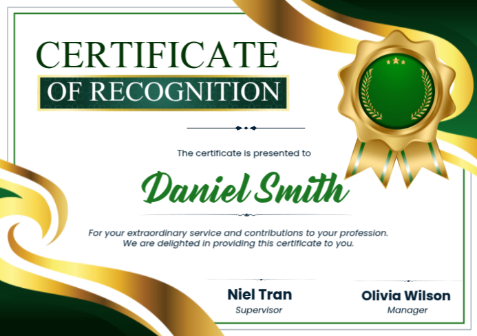 Recognition certificate Template | PosterMyWall