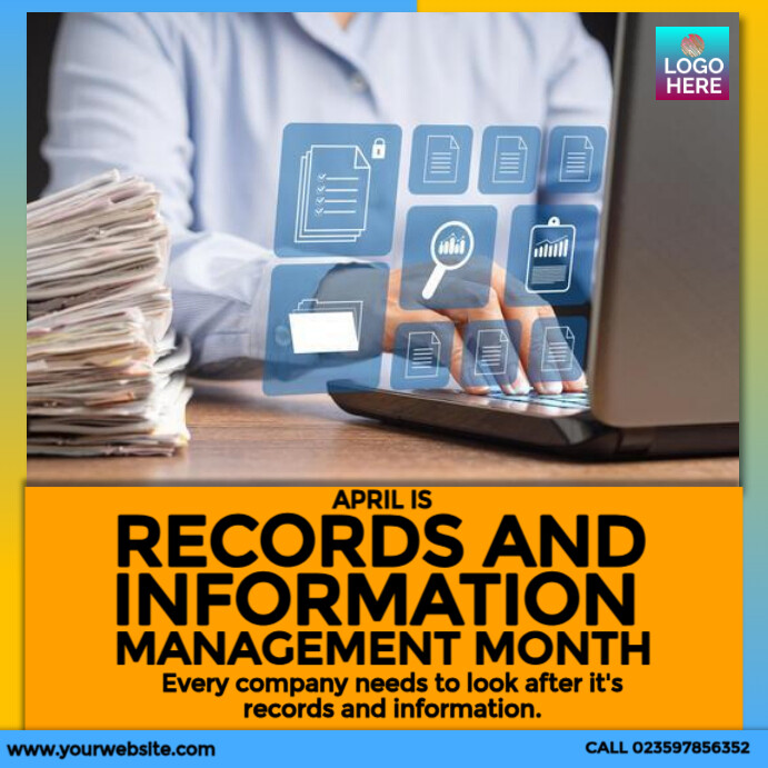 Copy of Records and Information Management Month | PosterMyWall