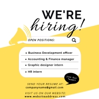 Hiring / recruitment Instagram post Template | PosterMyWall