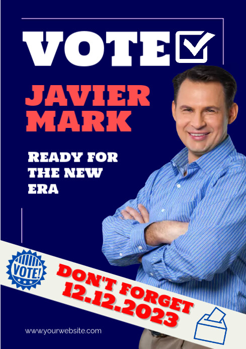 Copy of Red & Blue Modern Campaign Poster | PosterMyWall