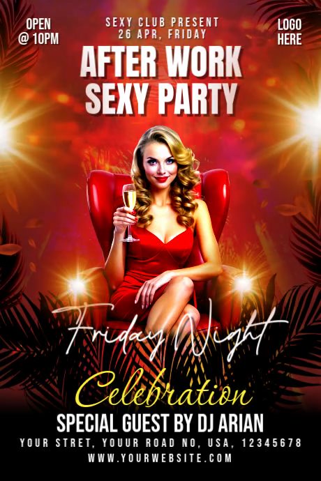 Copy of Red 3d After Work Poster | PosterMyWall