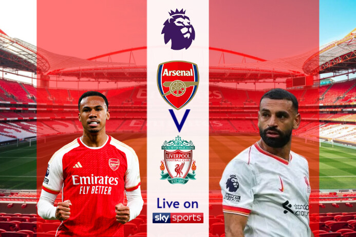Red 3d Arsenal Vs Liverpool Poster Template | PosterMyWall