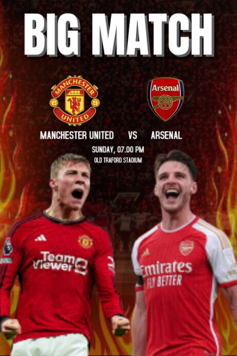 Copy of Red 3d Big Match Poster | PosterMyWall