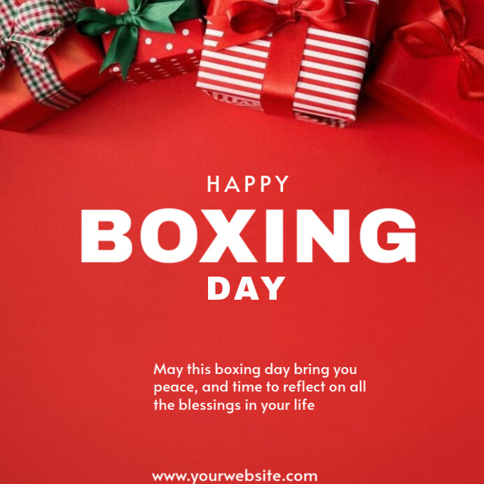 Red 3d Boxing Day Instagram Post Template | PosterMyWall