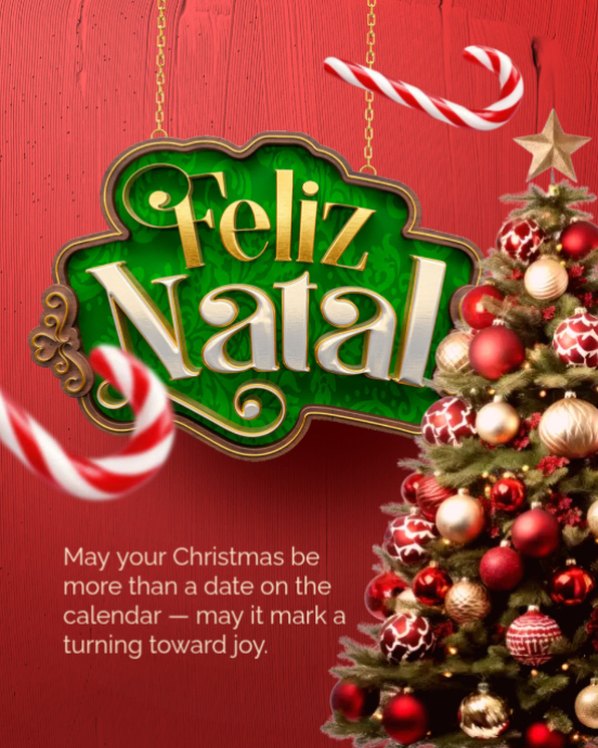 Red 3d Feliz Natal Instagram Portrait Template | PosterMyWall