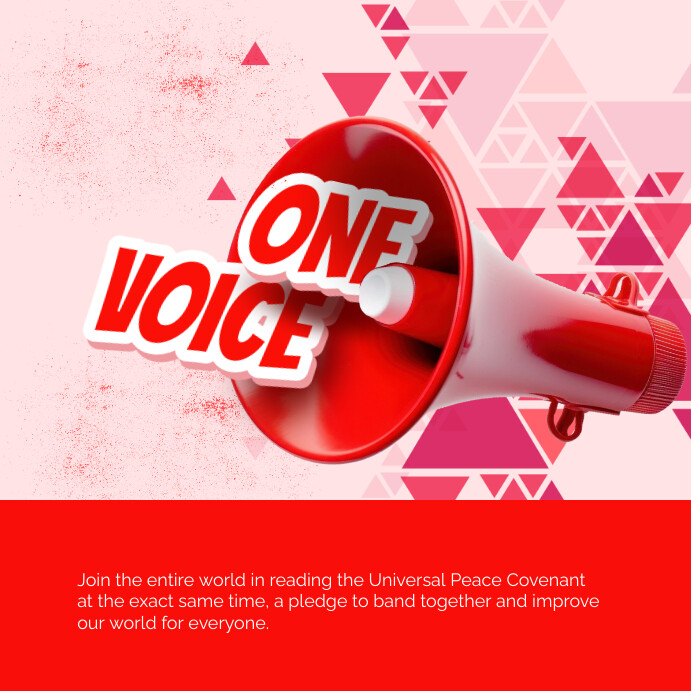 Modèle Red 3d One Voice Day Instagram Post | PosterMyWall