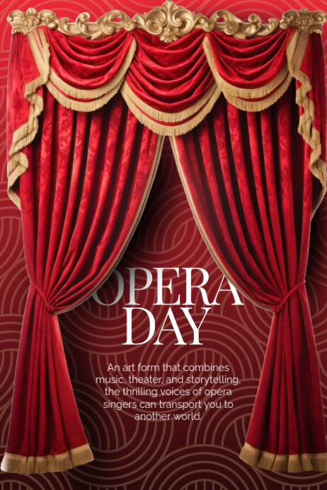 Copy of Red 3d Opera Day Poster | PosterMyWall