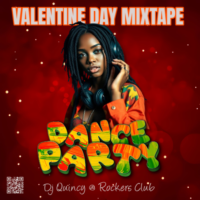 Red 3d Red Album Cover Template | PosterMyWall