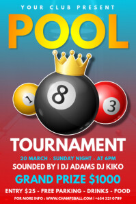 8 Ball Pool Tournament Template | PosterMyWall