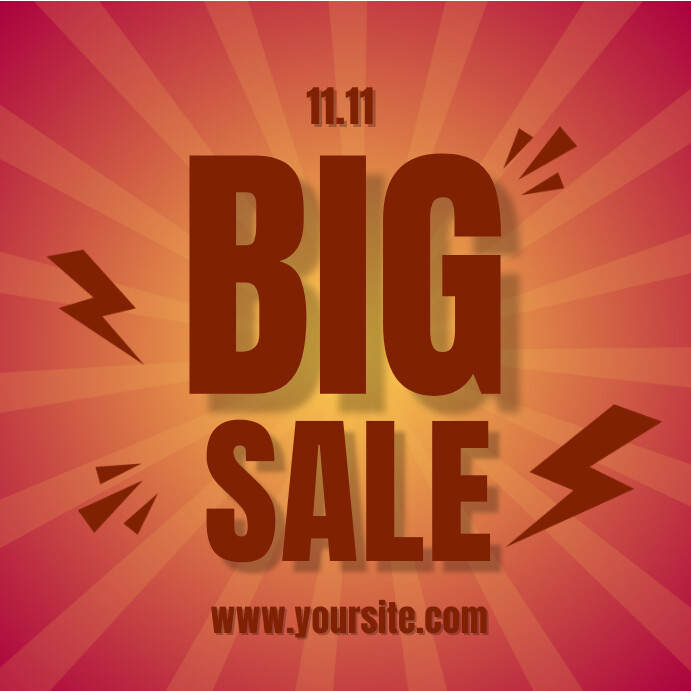 Red Abstract Sales Promo Card Instagram Post Template | PosterMyWall