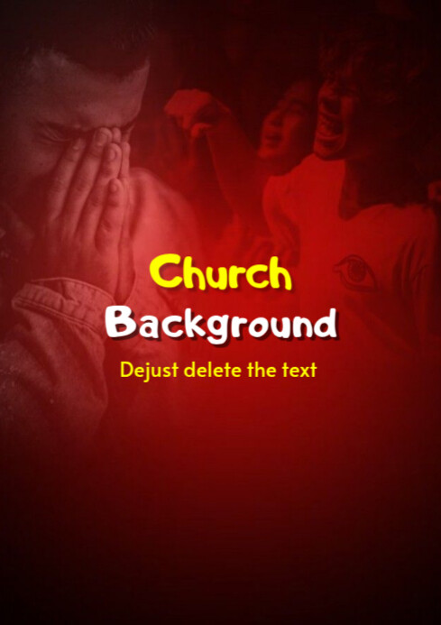 Red Abstrait Church Background A4 Template | PosterMyWall