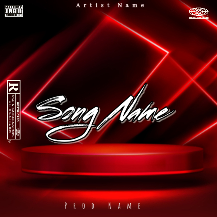 Red Album Cover Album Cover Template | PosterMyWall