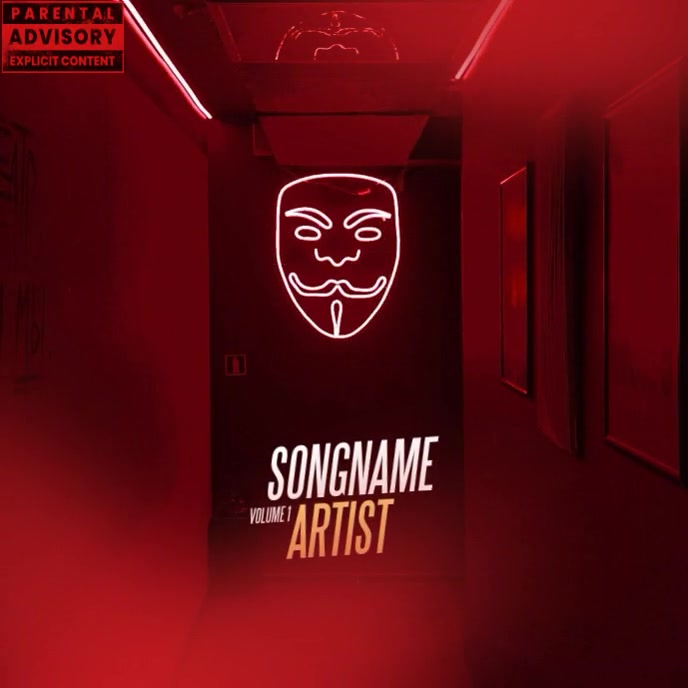 Red Album cover design Template | PosterMyWall