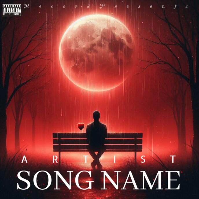 Red Album Cover Template | PosterMyWall