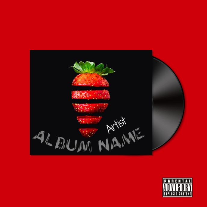 red album cover Template | PosterMyWall