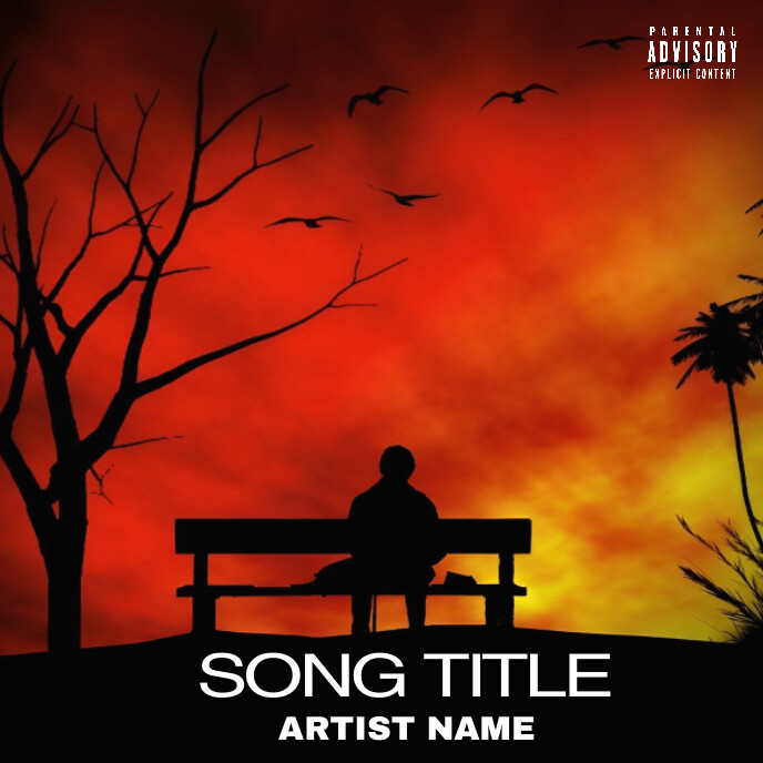 Red Alone Sad Mixtape Cover Album Cover Template | PosterMyWall