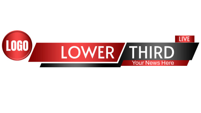 Red and Black News Lower Third Title Frame Template | PosterMyWall