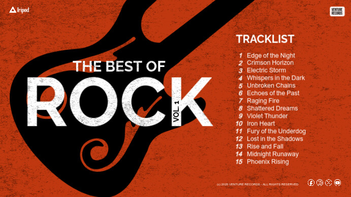 Red and Black Youtube Album Cover Playlist Template | PosterMyWall