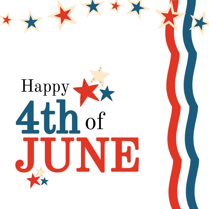 Copy of Red and Blue Funky Festive 4th of July Instag | PosterMyWall