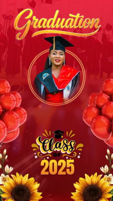 Plantilla de Red and Gold Graduation Instagram Reel | PosterMyWall