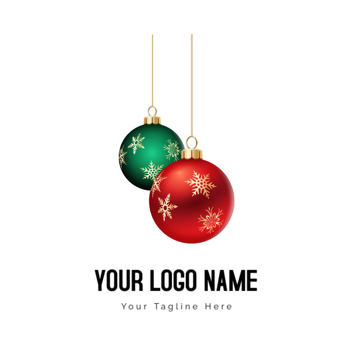 Copy of Red And Green Baubles Logo | PosterMyWall