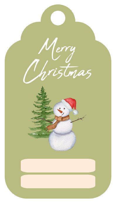 Red and Green Illustrative Christmas Tags Template | PosterMyWall