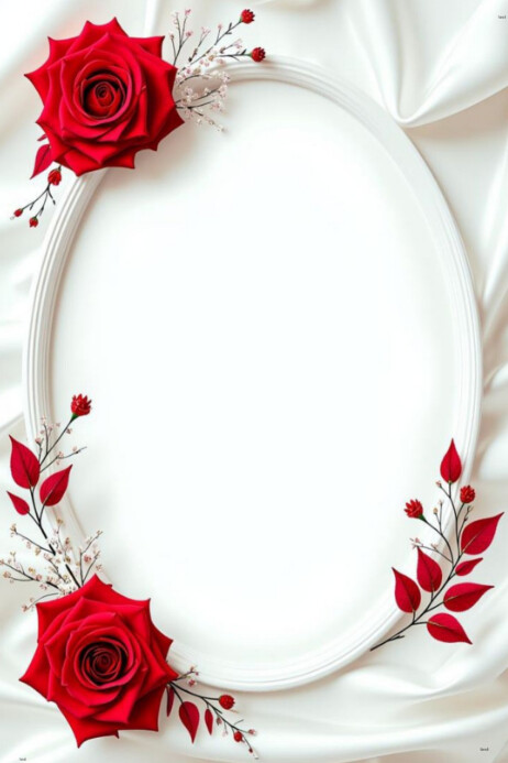 Plantilla de Red and Rose Valentine Blank Gift Card template | PosterMyWall