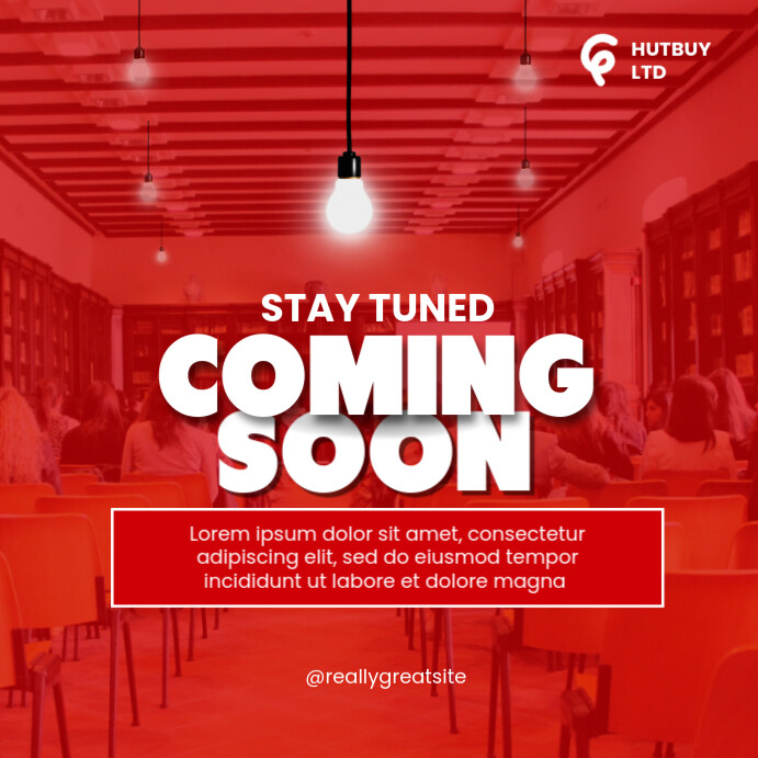 Red and White Centric Coming Soon Instagram Post Template | PosterMyWall