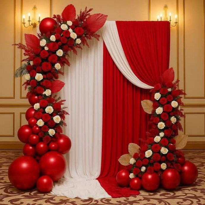 Red and White Elegant Event Background Template | PosterMyWall