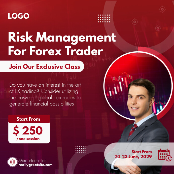 Plantilla de Red And White Modern Forex Trading Training I | PosterMyWall