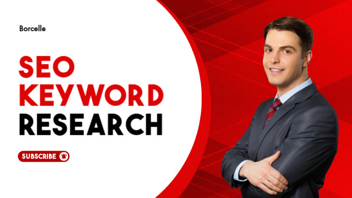 Copy of Red And White Modern SEO Keyword Research Youtube Thumbnail ...
