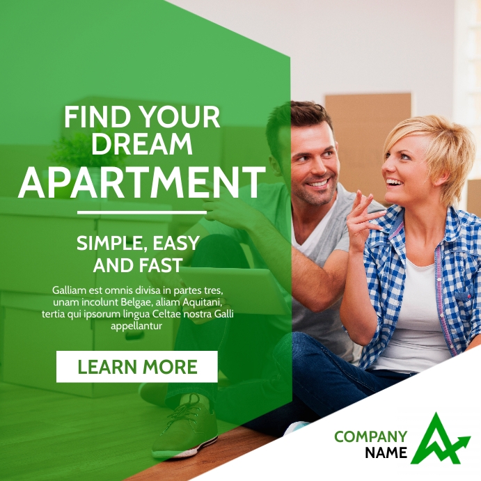 red and white real estate instagram post bann Template | PosterMyWall