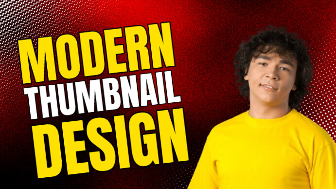 Red and Yellow Bold Modern YouTube Thumbnail Template | PosterMyWall