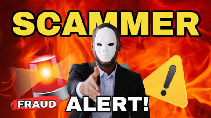 Red and Yellow Vibrant Scammer Alert YouTube Thumbnail Template ...