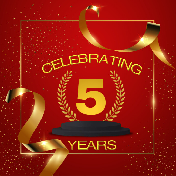 Red Anniversary Celebration Instagram Post Template | PosterMyWall