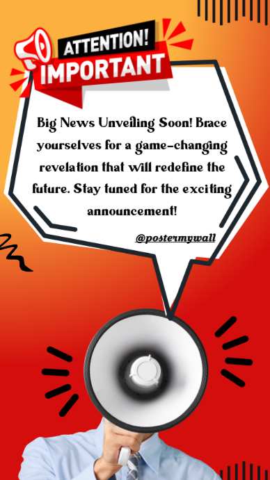 Red Announcement Instagram Story Template | PosterMyWall