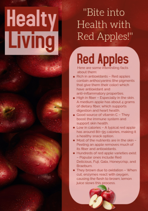 Red Apple Flyer / Informercial – Fresh, Bold & Eye-Catching Design ...