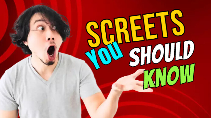 Red Attractive Shocking Fact YouTube Thumbnai Template | PosterMyWall