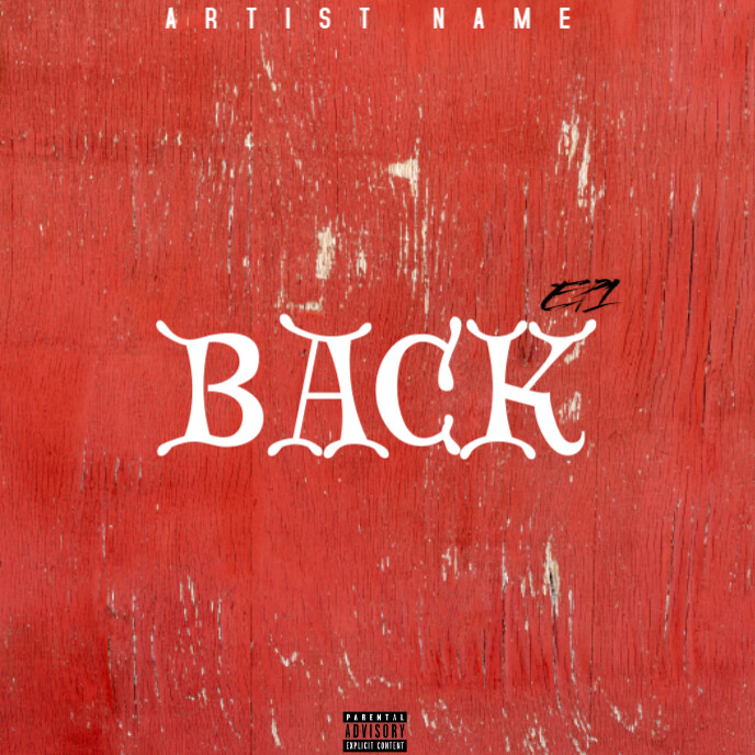 Red Back Album Cover Templat | PosterMyWall